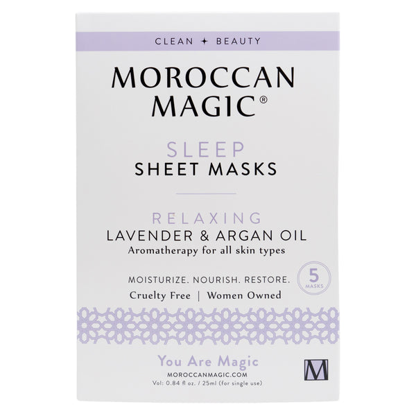 SLEEP SHEET MASK 5PC BOXES (6 BOXES OF 5) – Moroccan Magic